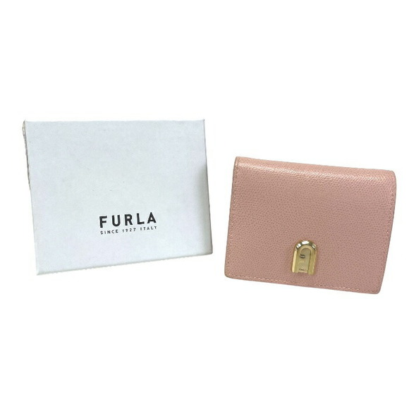 Furla | Bags | Furla Compact Wallet Leather Arch Logo Bifold Flap Candy ...